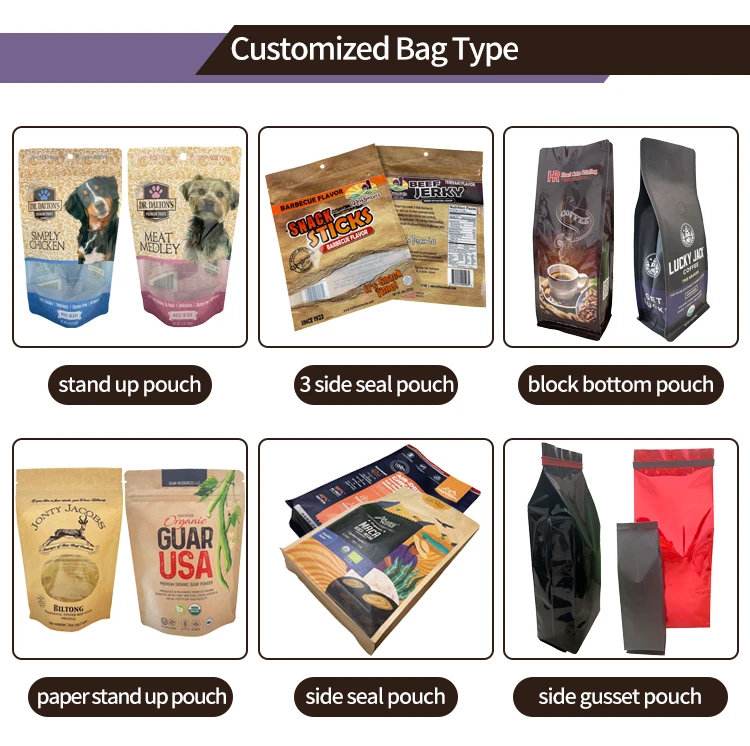 Custom Printed Bag Packing Compostable Paper Biodegradable Kraft Bean Coffee Bags With Valve ...
