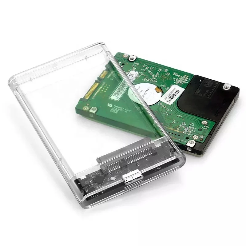 2.5 Inch Transparent Hdd Ssd Case Sata Iii To Usb 3.0 Hard Drive Disk ...
