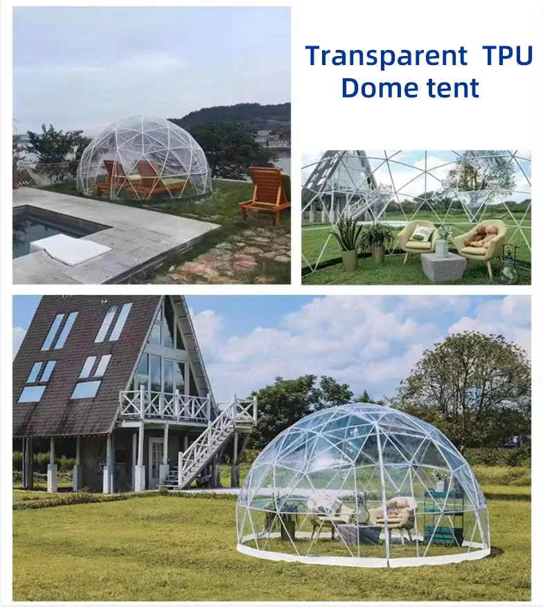 Jingluga Clear PVC Geodesic Domes - Perfect for Outdoor Events