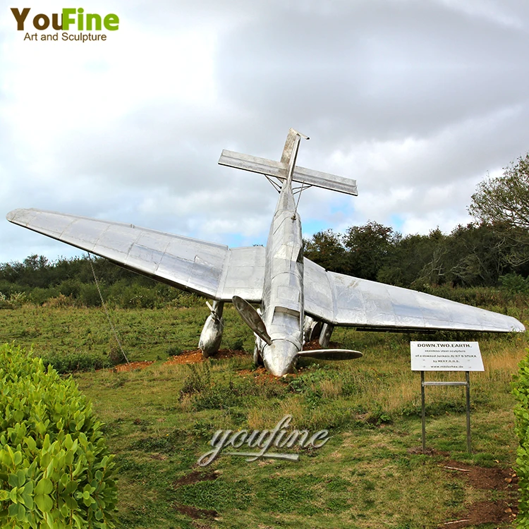 Customized Huge Stainless Steel Airplane Outdoor Sculpture - OEM