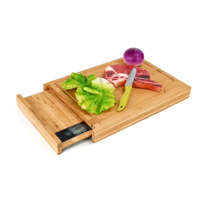 Smart Cutting Board Bamboo and Oversized Wooden Chopping Board Block ...