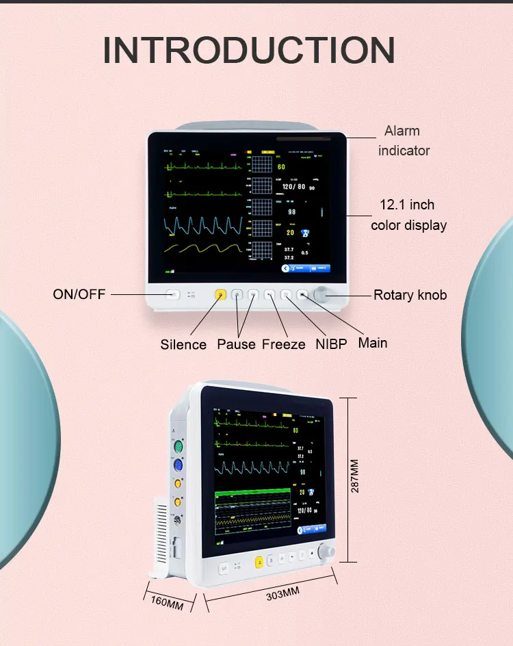 Plastic Animal Blood Pressure Monitor Multiparametric Monitoring ...