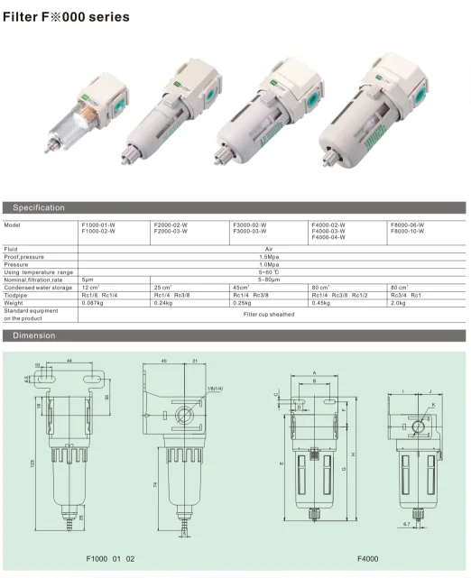 Autoair Pneumatic Ckd Type Pneumatic Triple Filter Frl F3000/f4000 ...