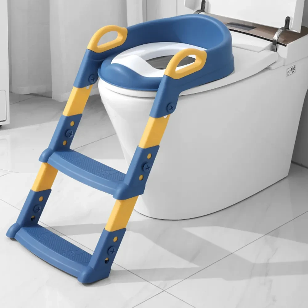 Safe Children Foldable Potty Training Toilet Ladder Baby Pot Seat ...