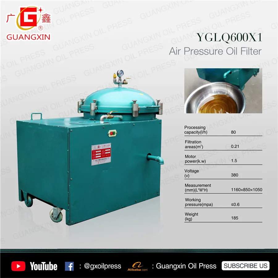 Crude Oil Filter High Efficiency Edible Avocado Oil Air Pressure Oil ...
