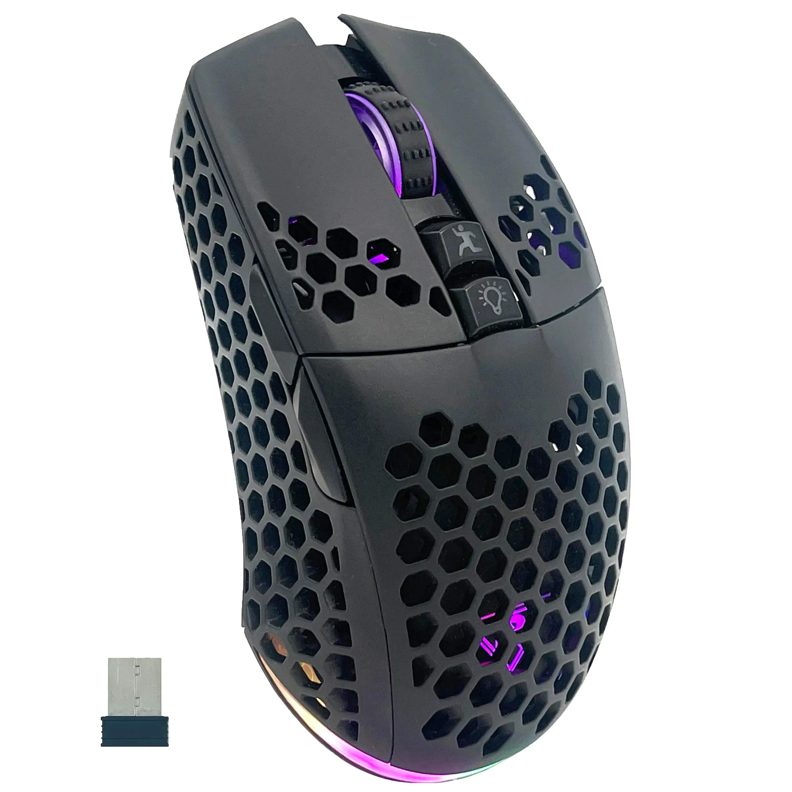 Programmable White Mouse - Wireless Gaming Lightweight RGB
