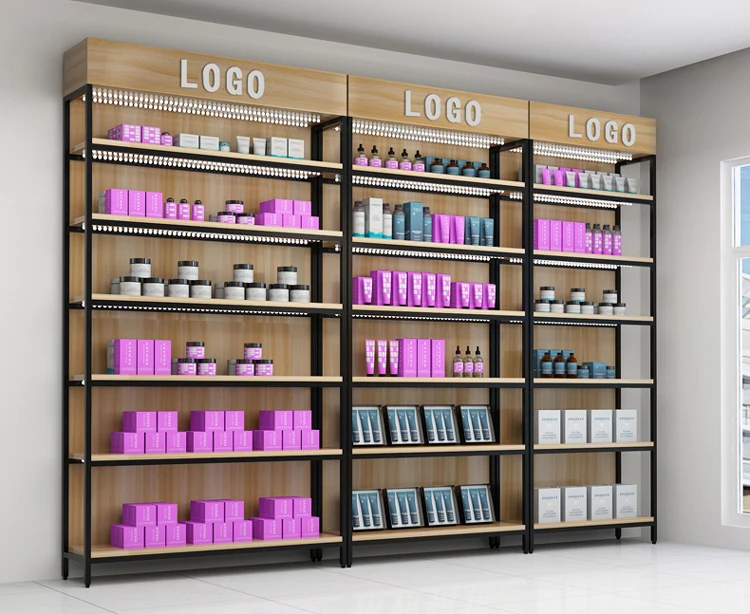 Fashion Design Metallic Wooden Shelves Shelf Luxury Store Boutique ...