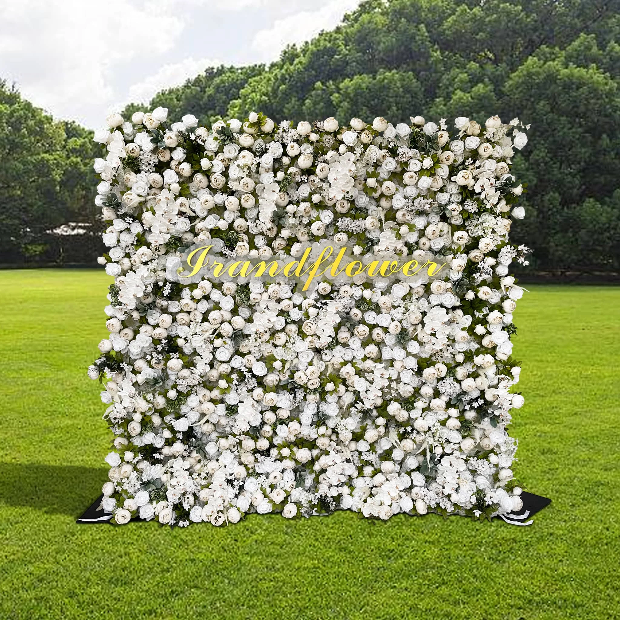 Customized Classic Professional 5D Flower Backdrop Wall Roll up ...
