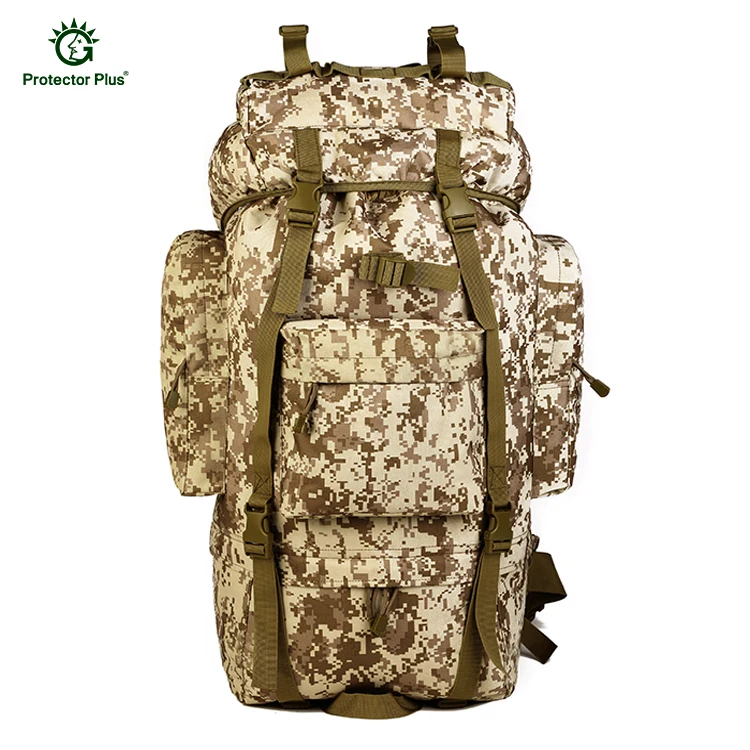 Protector Plus Tactical Bag Pack Waterproof Camping MOLLE Backpack 65l ...