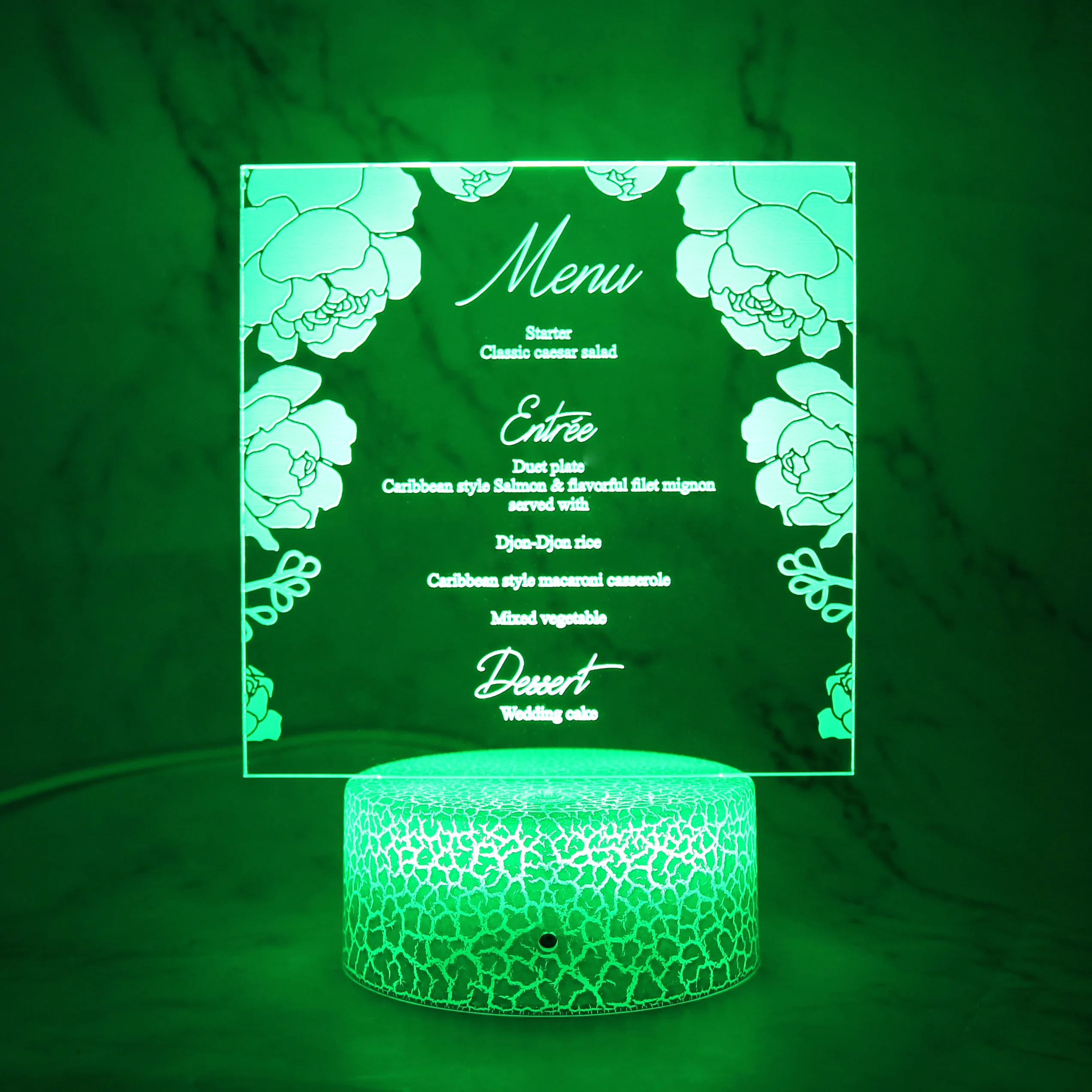 Acrylic LED Light Invitation Card - Creative Wedding Gift
