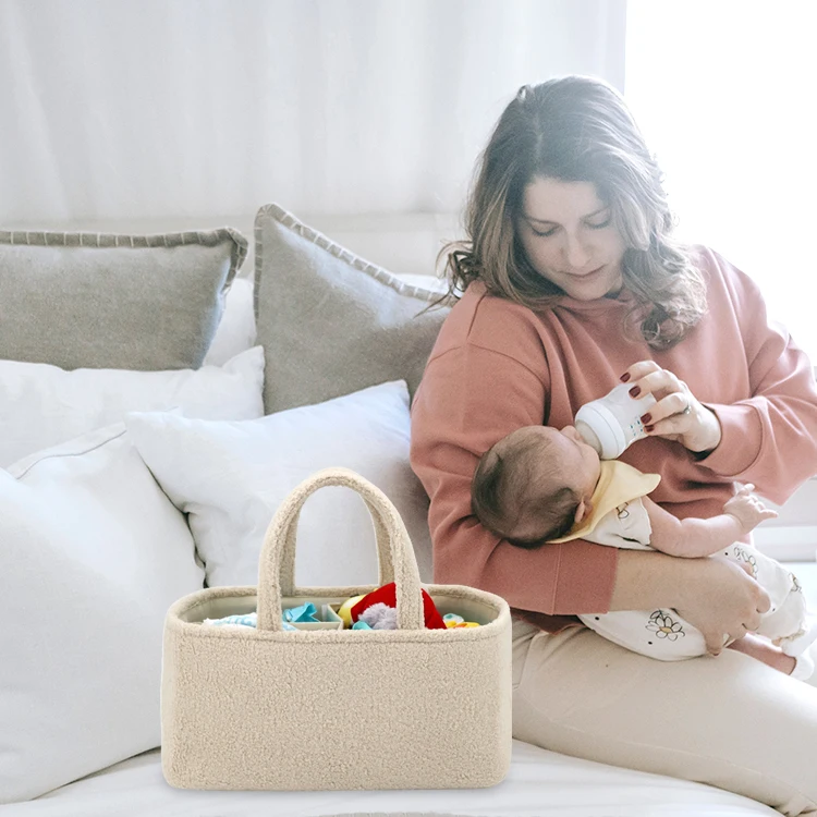 Hifelty Baby Diaper Bag - Multilayer Teddy Wool Mommy Bag