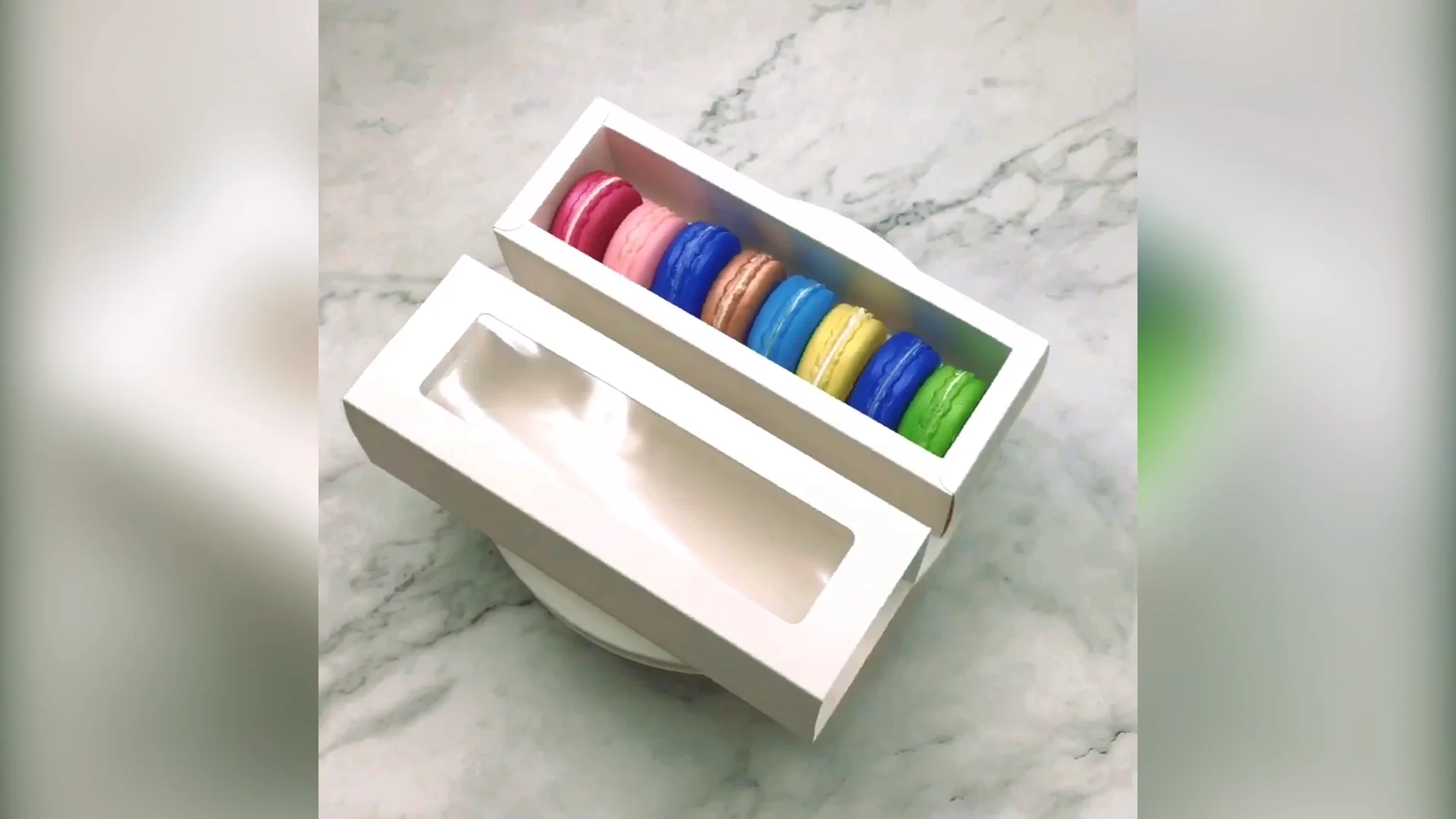 Custom Wholesale Drawer Mini Macaron Packing Boxes Paper Kraft Dessert ...