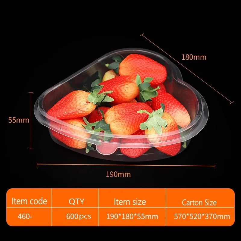 Custom Supermarket Fruits Container - 500g Strawberry Packaging