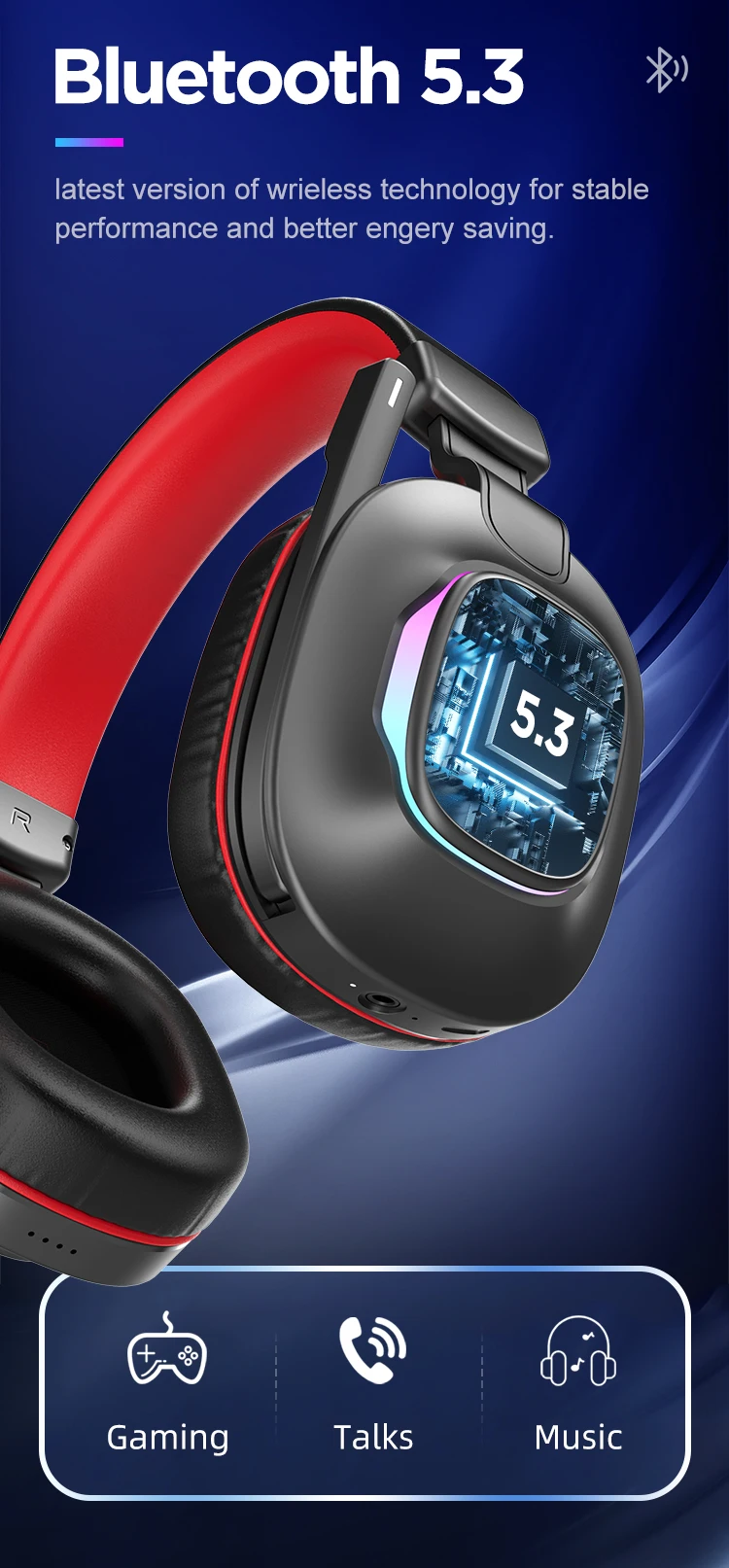 RGB Gaming Headset - OEM Manufacturer with Adjustable Mic