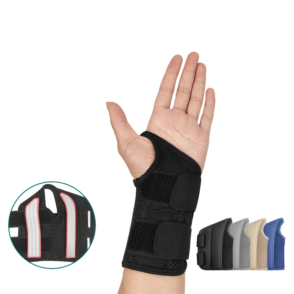 Wholesale Sports Compression Wrist Support Brace With Splints Polyester ...