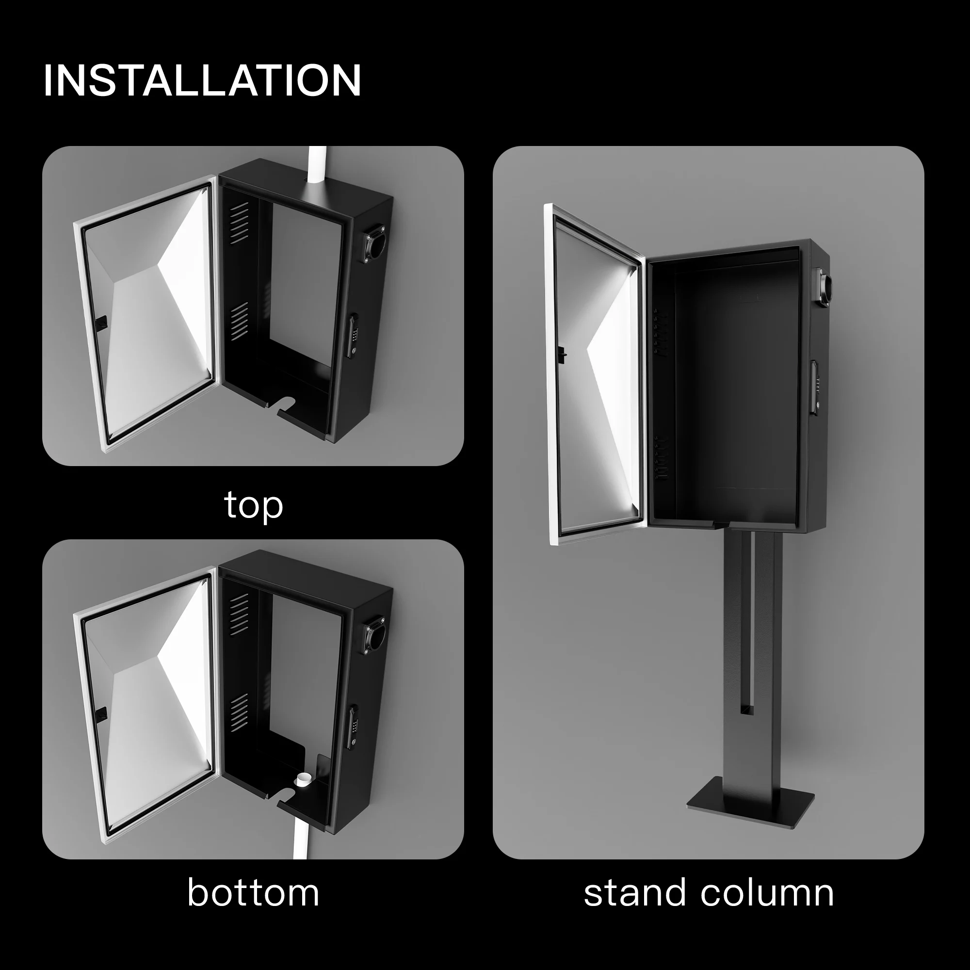 Tesla Car Charging Protection Box Ev Charger Enclosure Ev Charging Wall ...