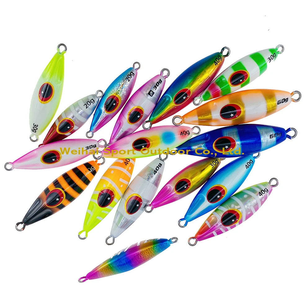 New 20g-150g OEM Fast Slow Uv Lead Jig Flash Fishing Lure Jigging Slow ...