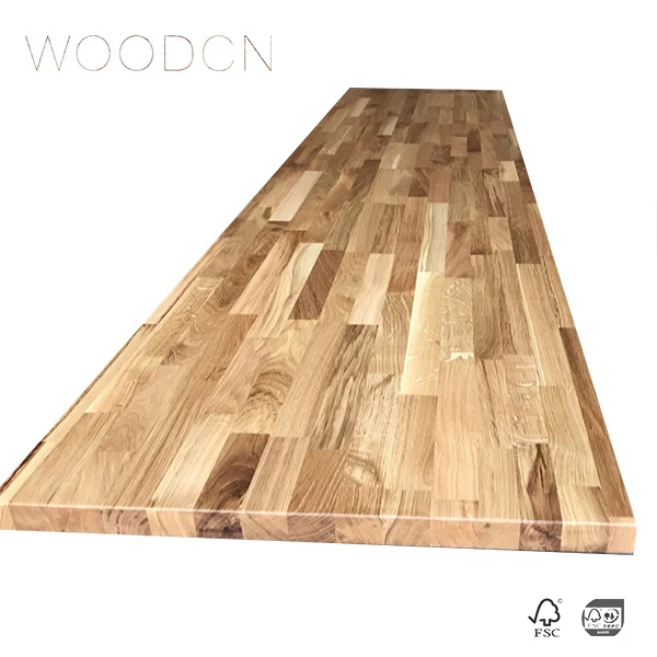 Modern White Oak Butcher Block Counter Top Solid Dining Table and ...