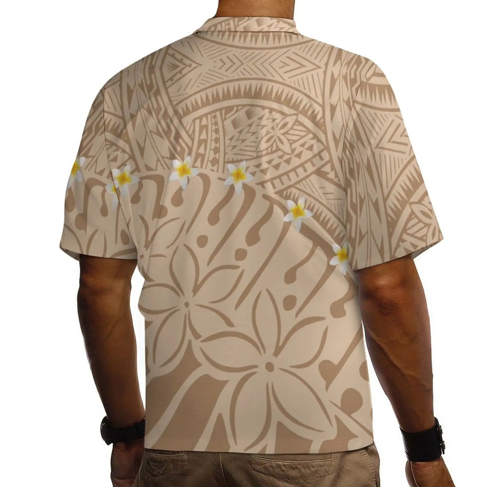 Wholesale Polynesian Samoan Tattoo Designs Big Size Men Shirt Casual ...