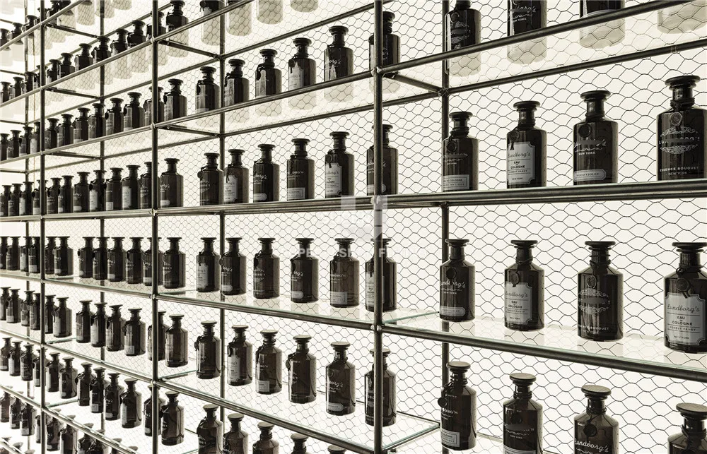 Metal Steel Wall Shelf Units - Perfume Store Display Racks