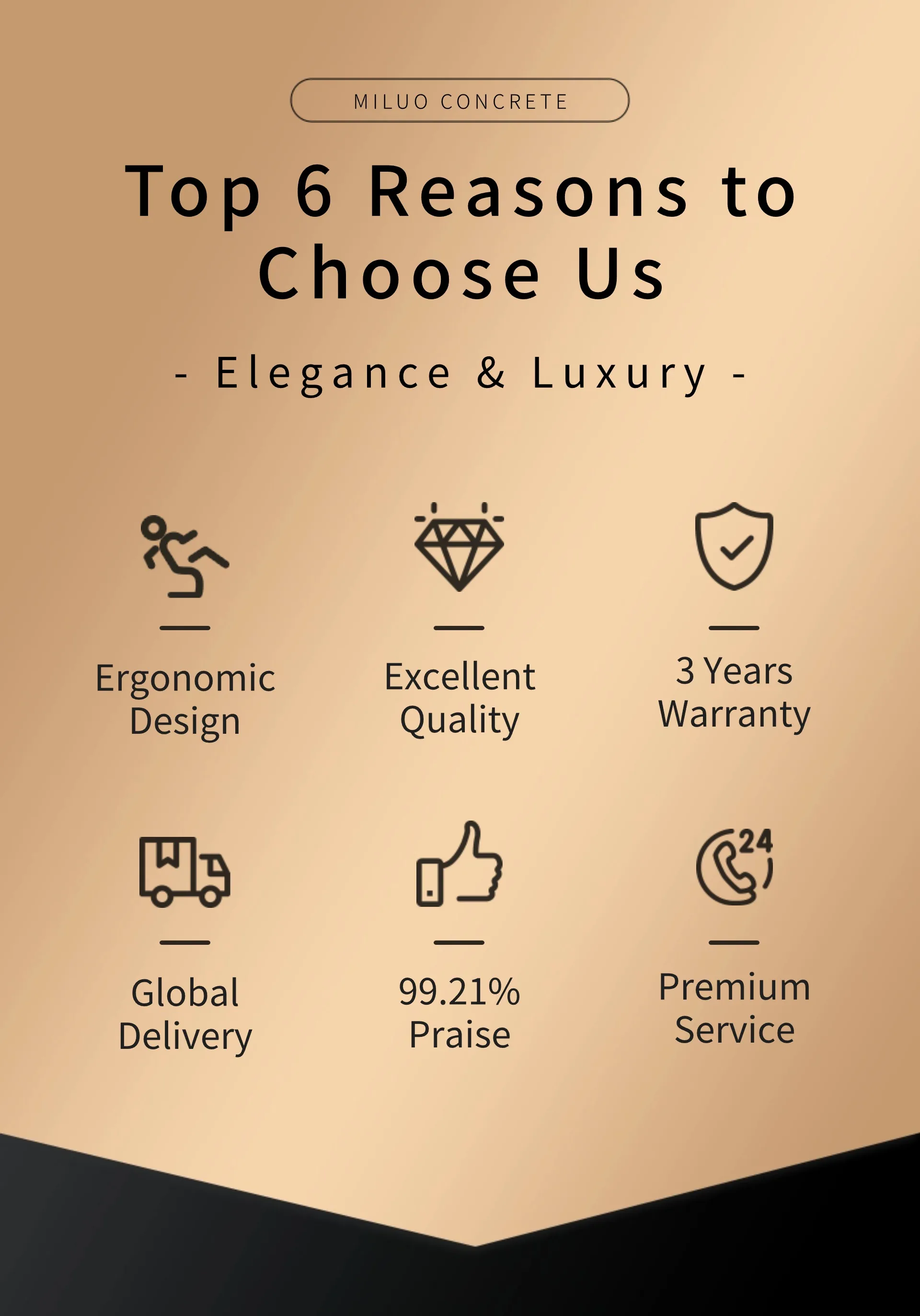 Classic Rectangle GRC UHPC Outdoor Bench - Durable Weather-Resistant ...