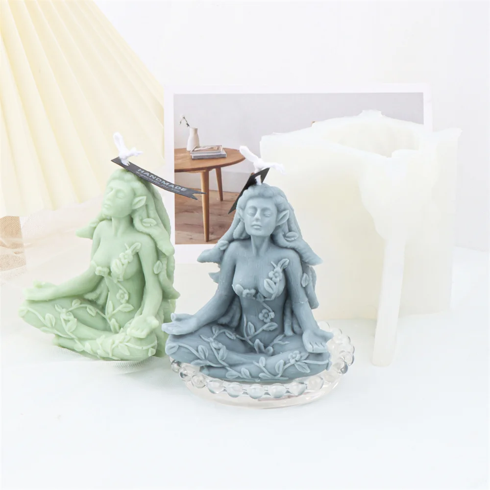 Forest Goddess Statue Making Garden Decor Woman Body Candle Mold ...