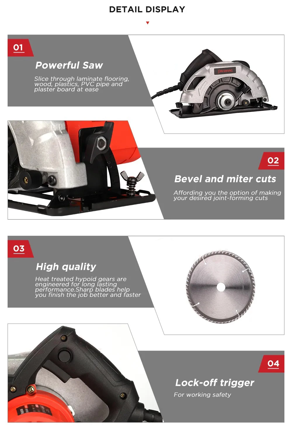 China Wholesale Professional Portable Multi Function 1250w 165mm Corded ...