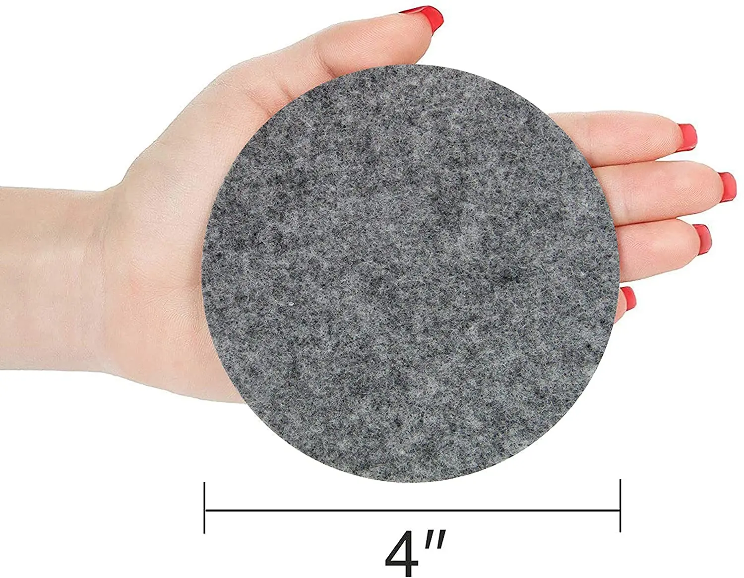 Felt Gray Drink Coasters 4x4 Inches - Round Coaster For Drinks ...