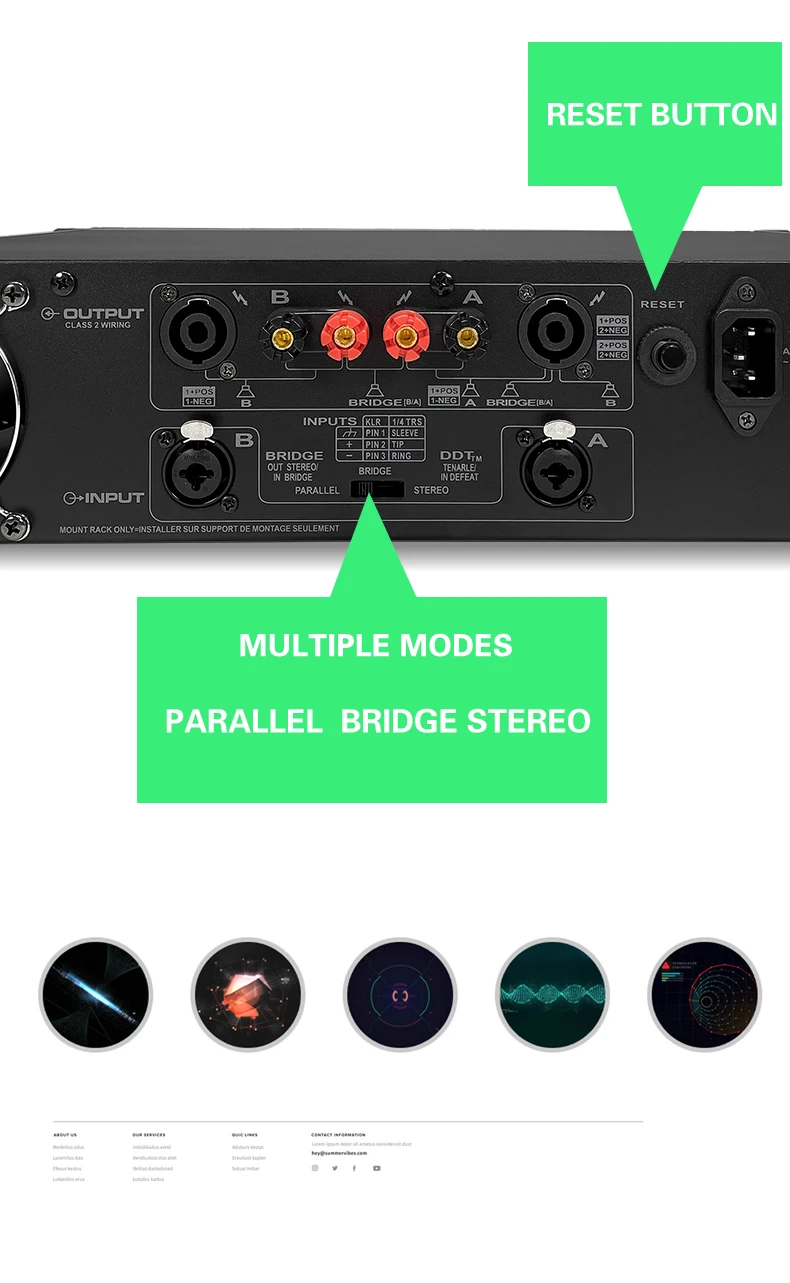 CS6000 Sound Standard 2 Channels Amplifier 1000 Watts Professional ...