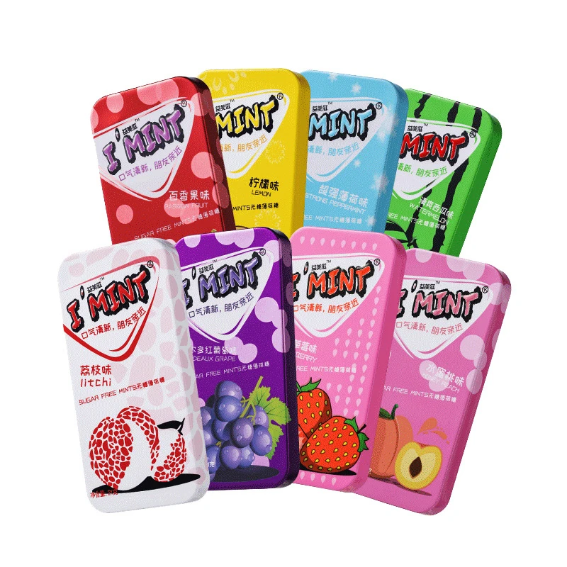 Imint Sugar Free Mint Candy Colorful Fruit Mint Chewing Gum Fresh Breath Social Dating Healthy ...