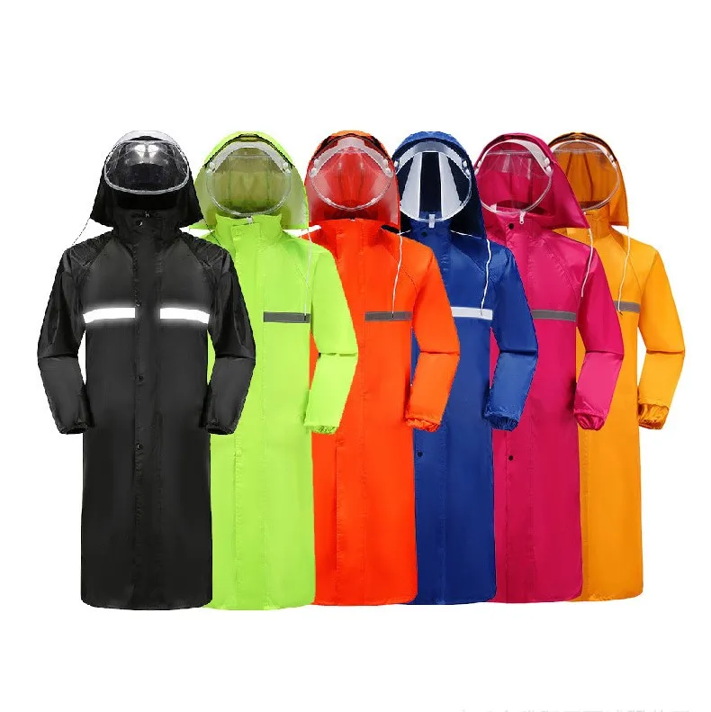 Custom Hooded Safety Long Rain Poncho Jacket Classic Raincoat ...