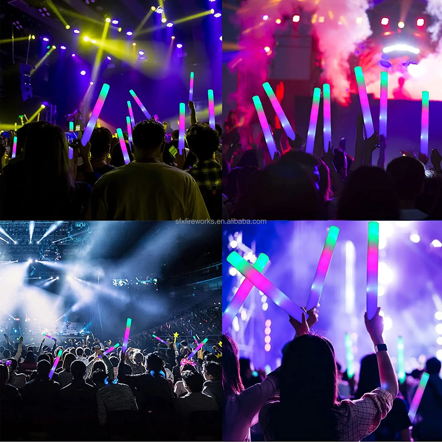 3 Modes Flashing LED Light Sticks for Parties & Events