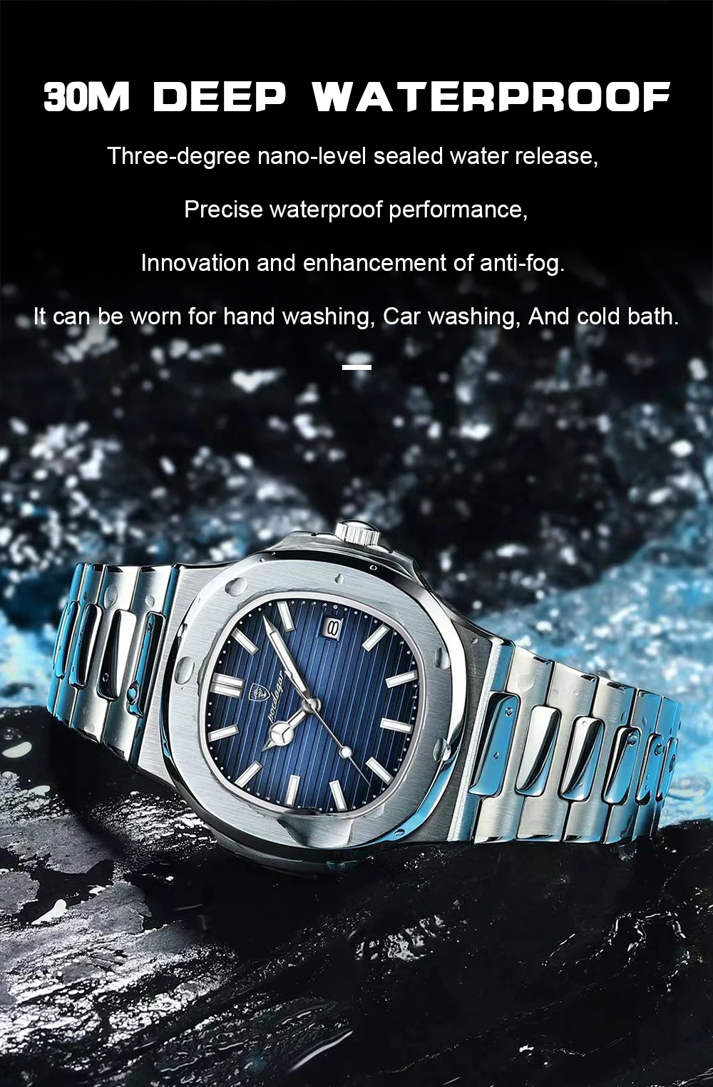 POEDAGAR 613 Luxury Watch - Waterproof & Stylish Men's Timepiece