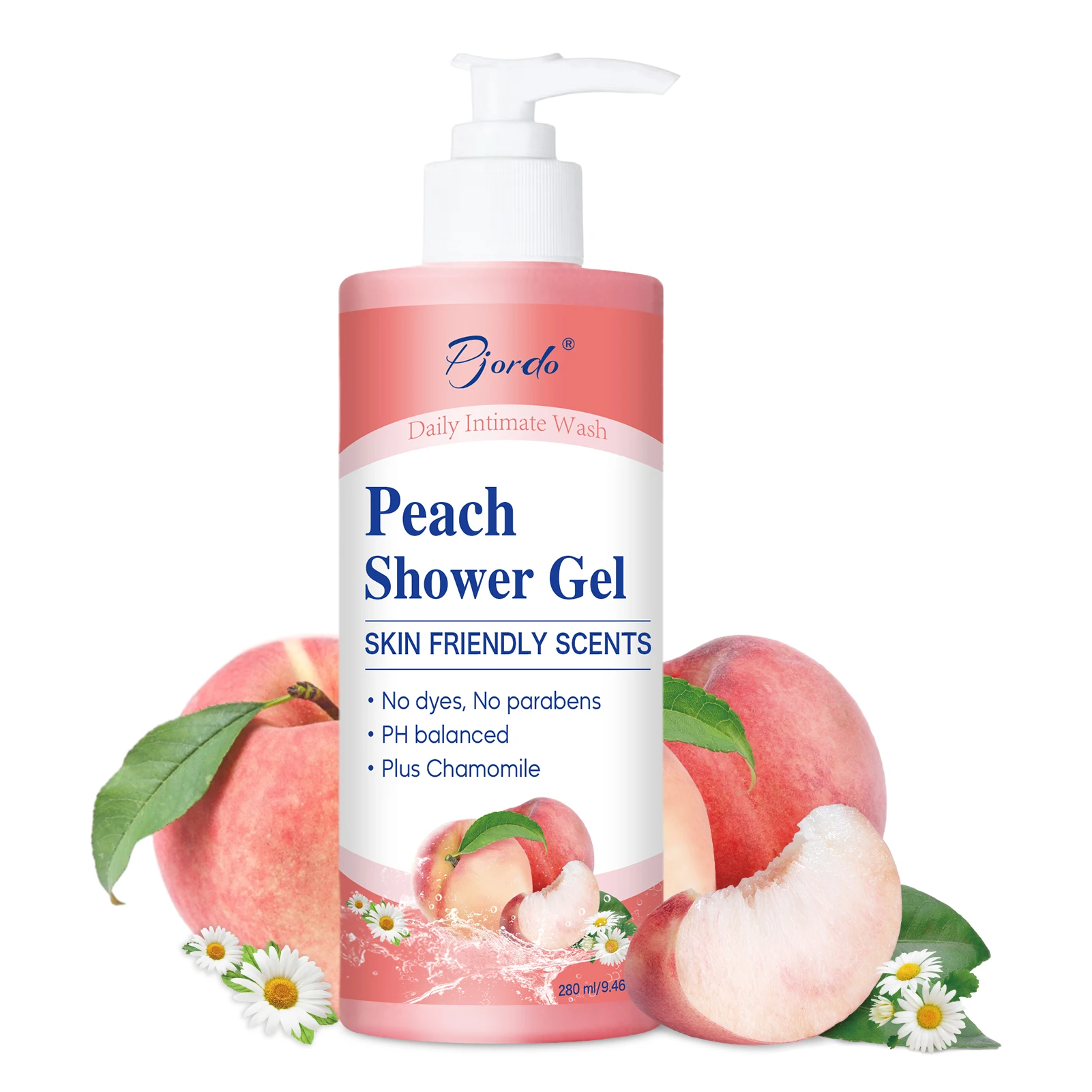 Custom Label Natural Organic Shower Gels Peach shower gel Cleaning ...