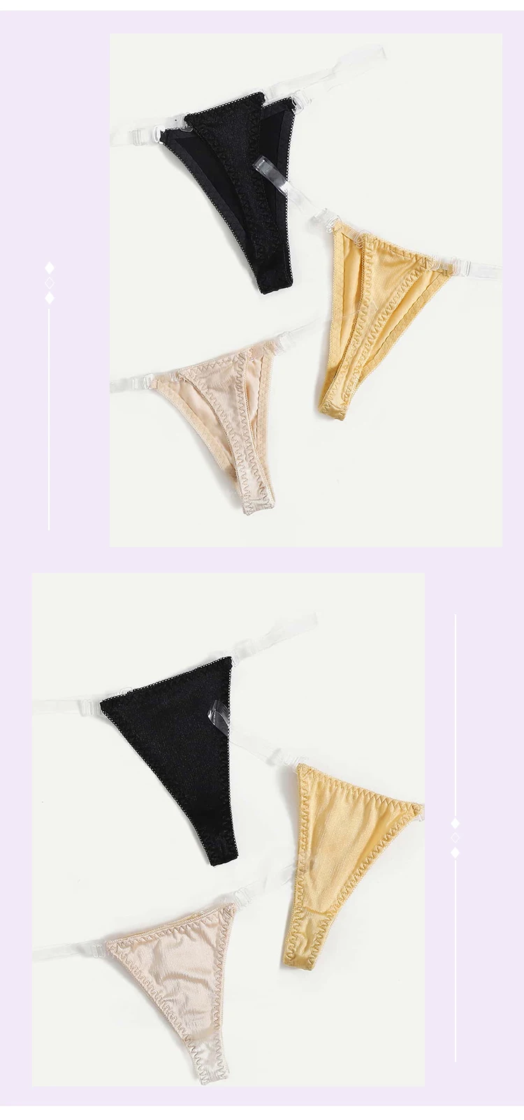 Women Good Thin Sexy Transparent Straps Simple Design All Match Color ...