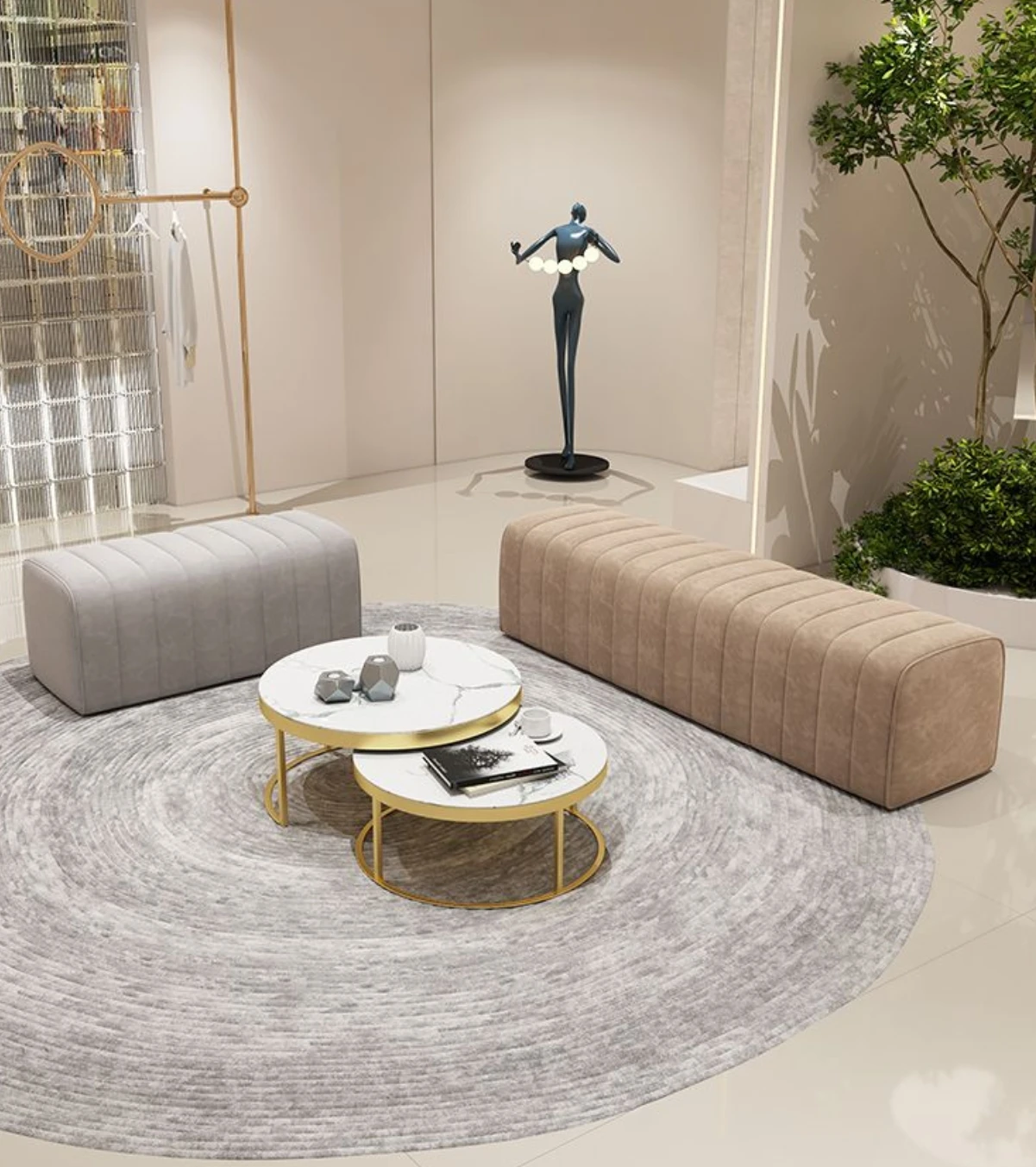 Clothing Store Bench Bedroom Bed Stool Cloakroom Shoe Changing Stool ...