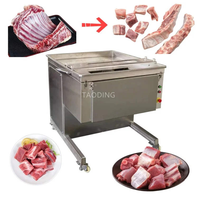 Industrial Pork Ribs Cube Cutter Cutting Machine Fresh Lamb Chops Dicer ...