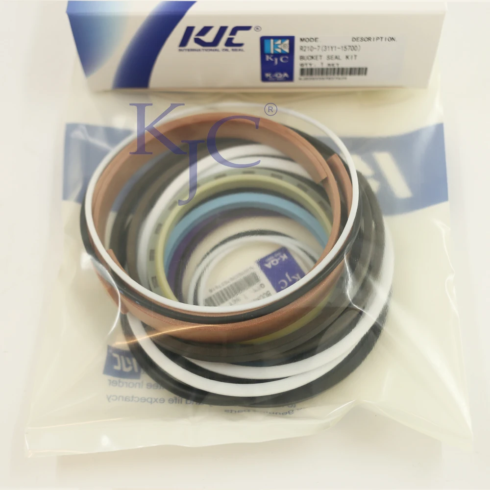 Kjc R210-7 Bucket Cylinder Seal Kit 31y1-15700 Hydraulic Cylinder Oil ...