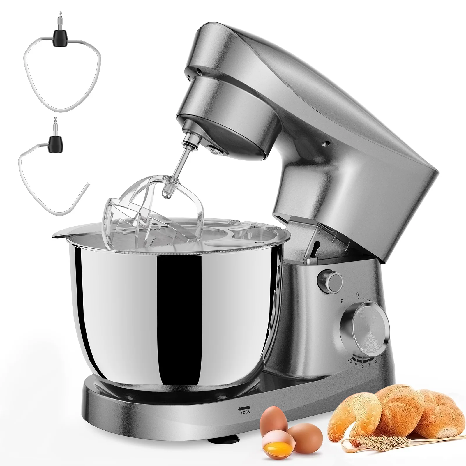Professional 3L 4L 5L Dough Food Cake Bakery 1500w Dough Mixer Cake ...