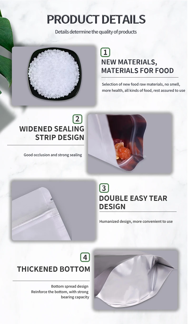 Customization Colored Zip Lock Plastic Gold Metallic Mylar Stand Up ...