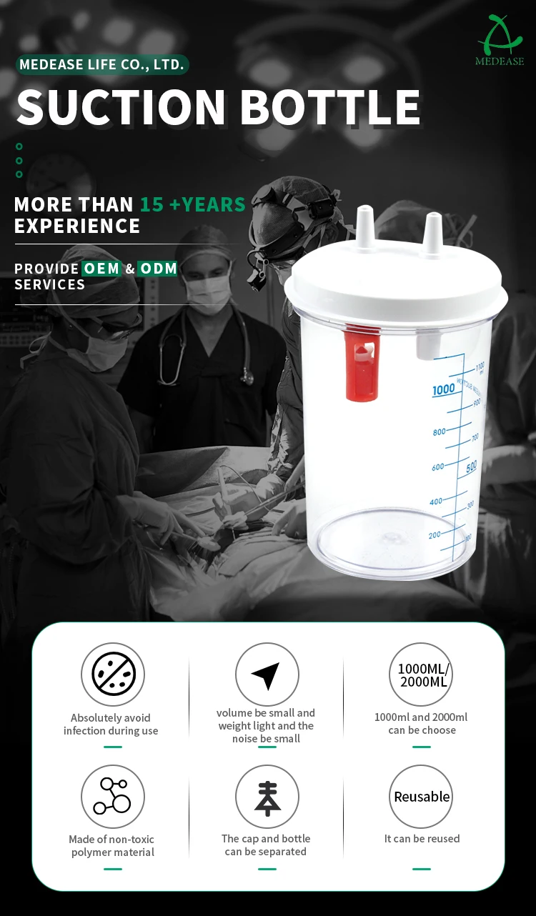 MEDEASE Vacuum Bottles - Reliable Medical Suction Solutions