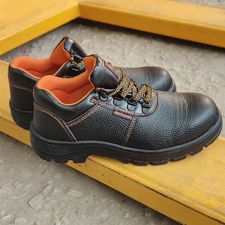 Safe Toe Steel Toe Cow Leather Industrial Safety Shoe