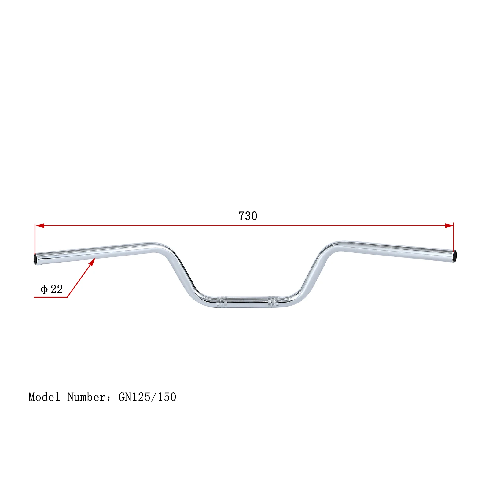 Honlg Motorcycle Steering Handle Universal Handle Bars For Gn125 Gn150 ...