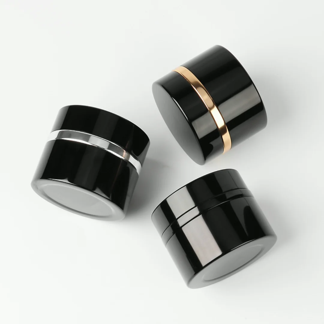 5g 15g 30g 50g Aluminum Black Cream Jar With Embossed Or Embossed Logo ...