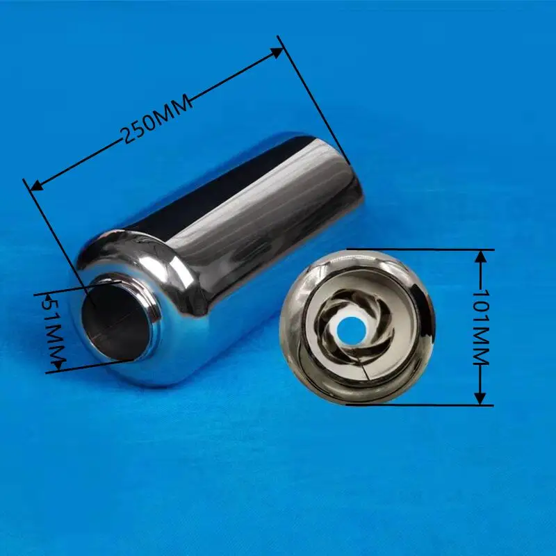 Automotive Exhaust System Scroll Middle Silencer Stainless Steel ...