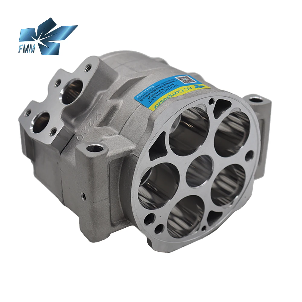 Auto Air Conditioning Compressor Cylinder Block With Front Cover Back ...
