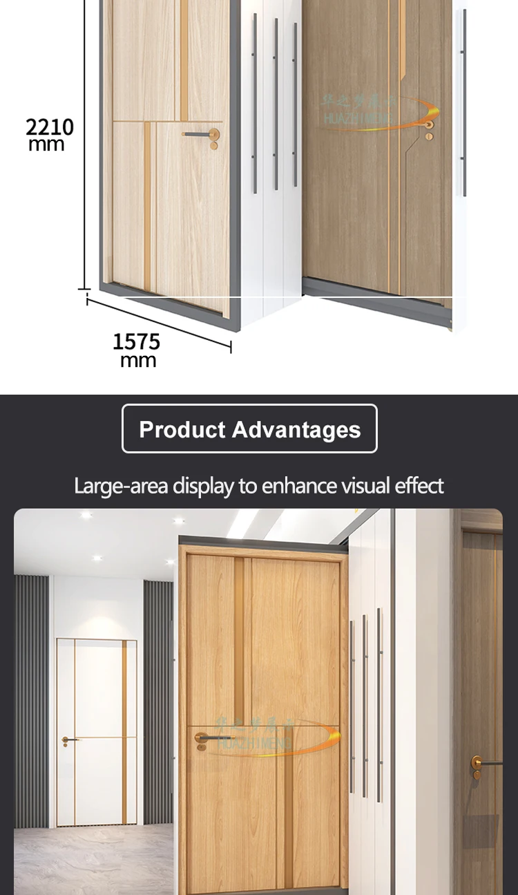 Customized Pull Out Wooden Door Display Rack Window Door Sample Display ...
