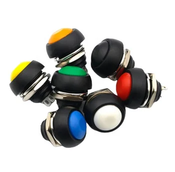 Plastic Mini 12mm Pbs-33b Waterproof 24 Volt Push Pull Button Switch ...