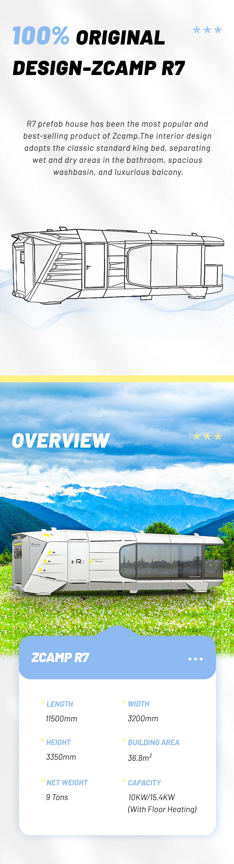 Zcamp R7 Luxury Movable Space - Eco Friendly Container Homes