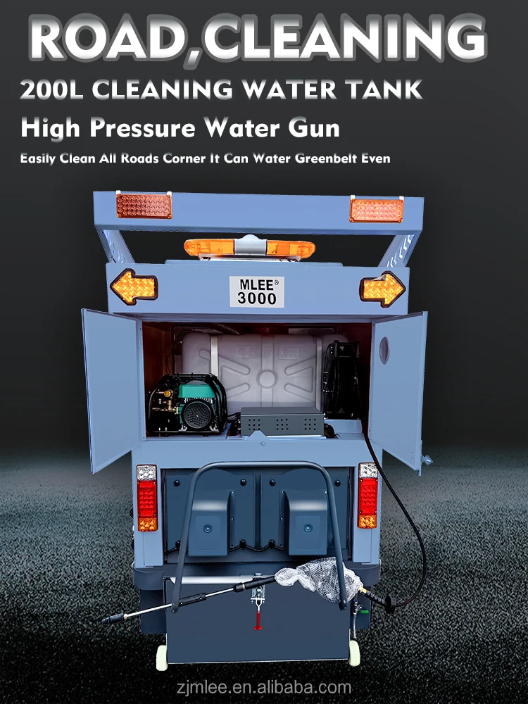 Mlee3000 Road Cleaning Sweeper High Pressure Water,Fogger Spray 250l ...